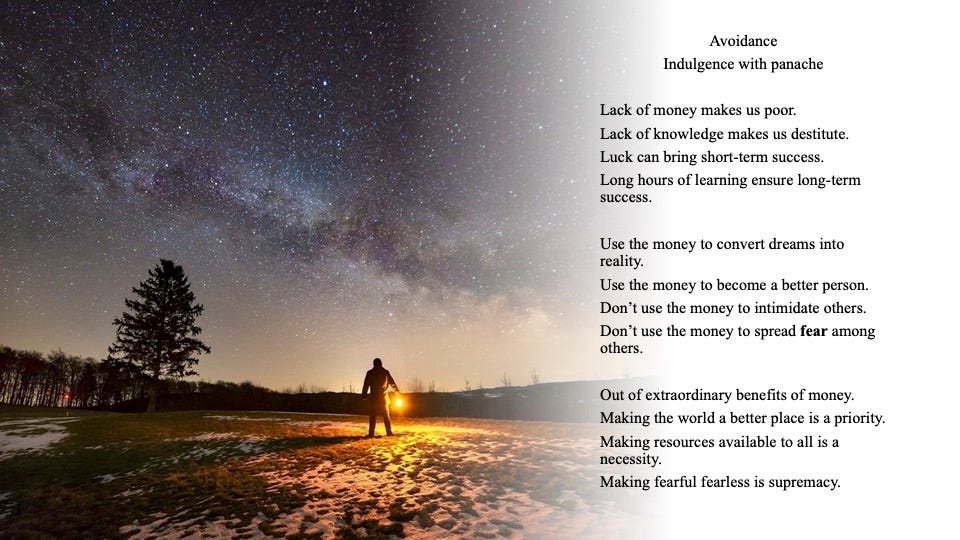 Avoidance. Indulgence with panache | by Dr. Fatima Imam | Paper Poetry ...