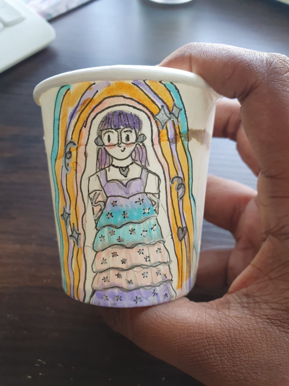 Character design on a cup#1 : Sandra | by A Cup A Day | Mar, 2024 | Medium
