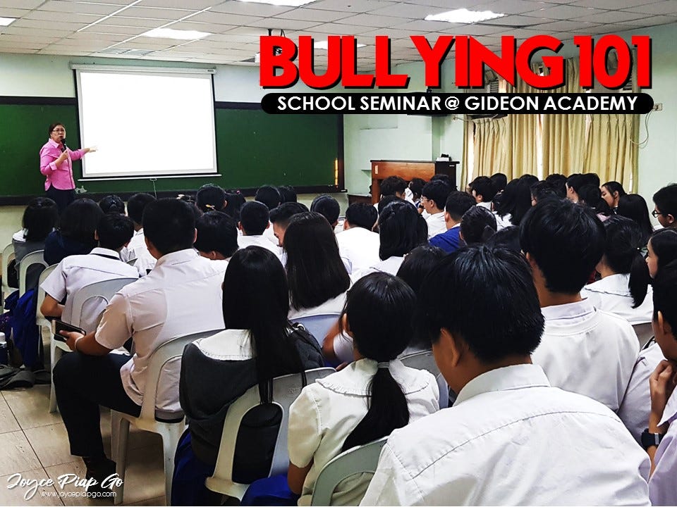 BULLYING School Seminar Series with Dr Joyce Piap Go | by Joyce Piap Go ...