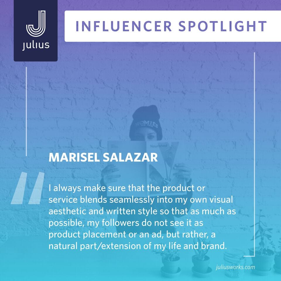 Julius Influencer Spotlight: Marisel Salazar | by Julius | Julius Blog ...