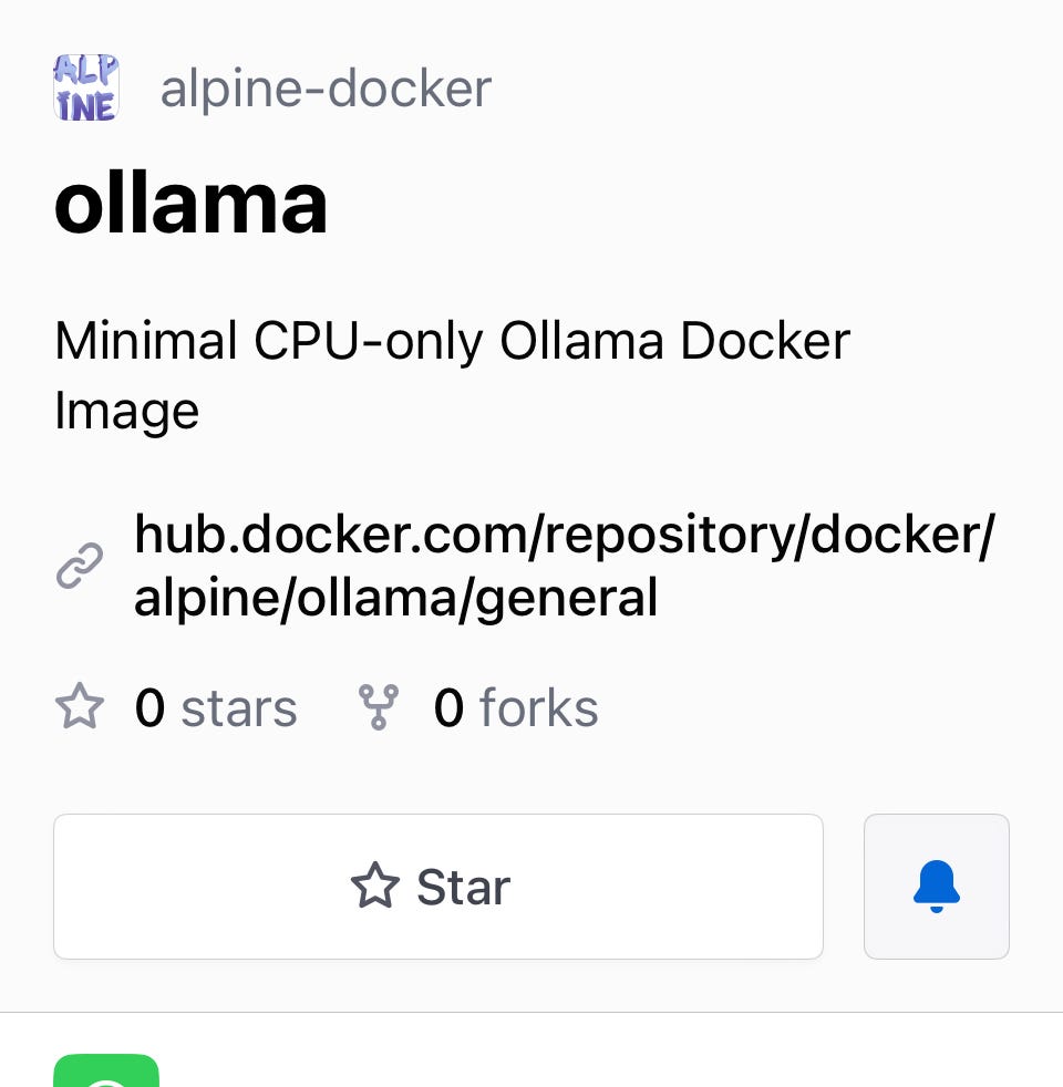 Announce — Minimal CPU-only Ollama Docker Image | by Bill WANG | Towards Dev