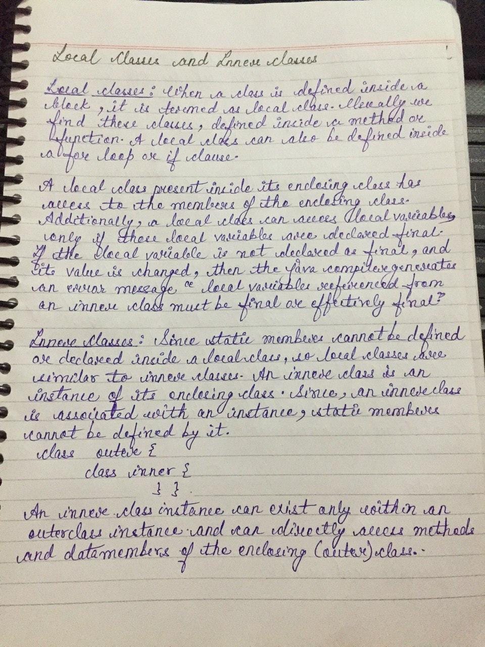 Inner Classes and Local Classes in JAVA | by Priyanshichaki | Medium