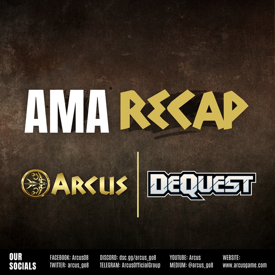 ARCUS AMA RECAP with DeQuest! - Cariz Merlin - Medium