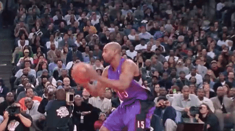 Vince Carter Dunk Over 7 Footer Gif