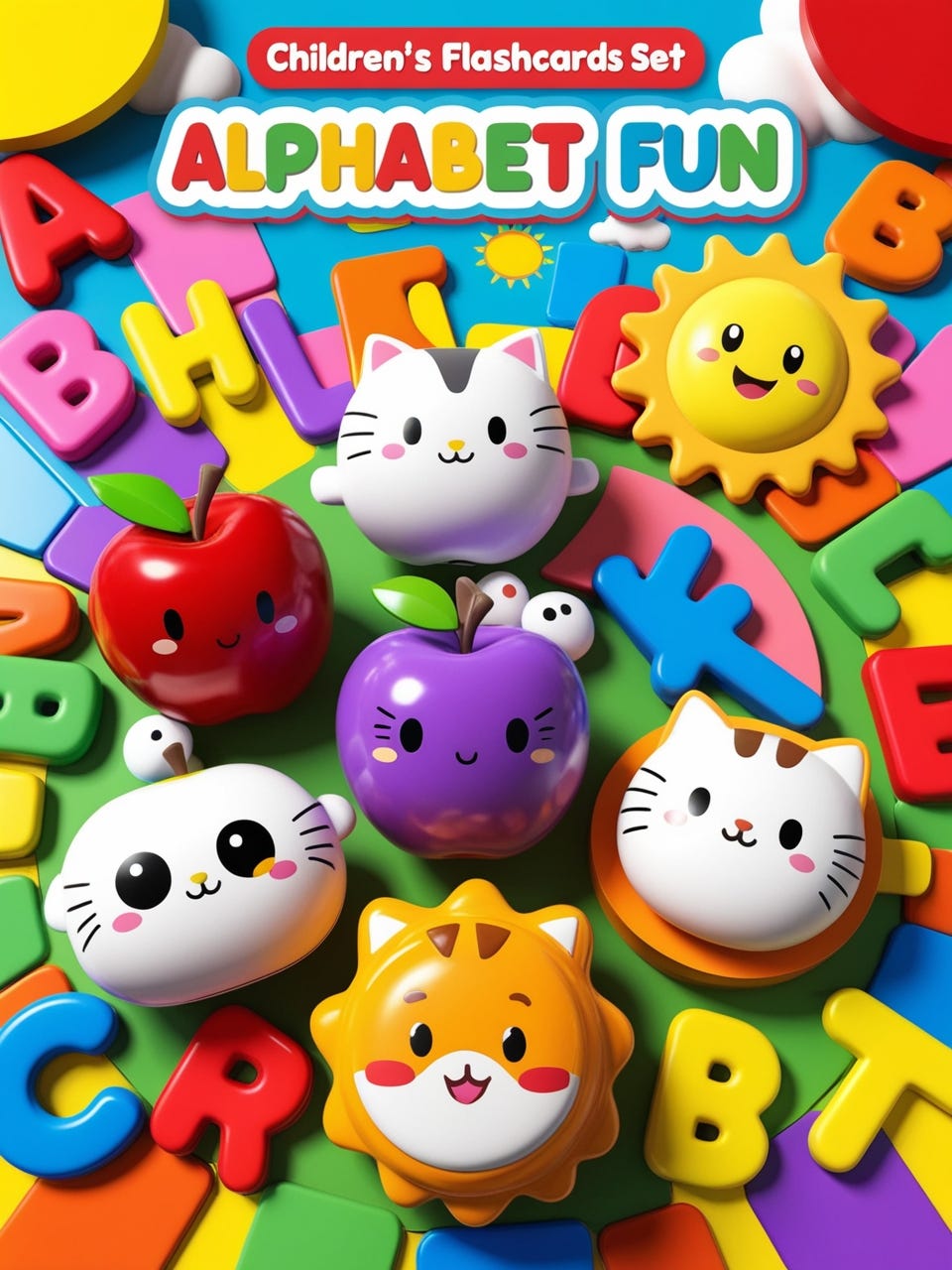 “🌟 Alphabet Fun: 3D Render-Style Educational Flashcards for Kids ...