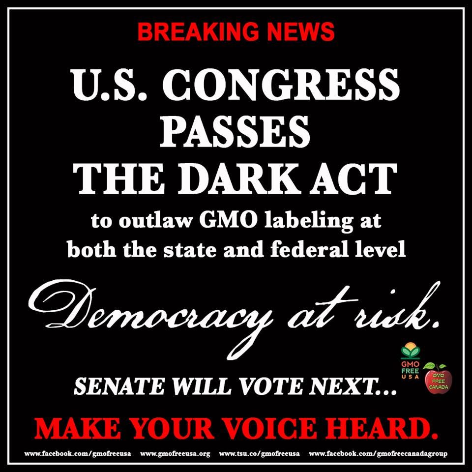 U.S. House passes anti-GMO labeling law | by Thaddeus Howze | Medium