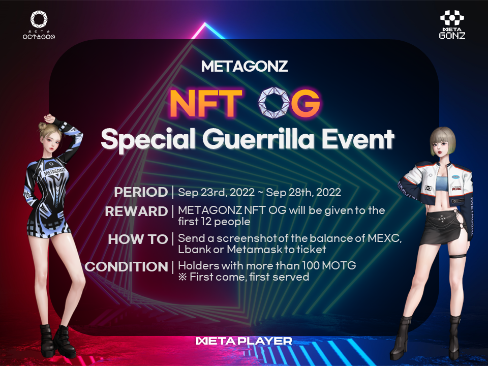 🎉METAGONZ NFT OG Special Guerrilla Event 🎉 - META OCTAGON - Medium