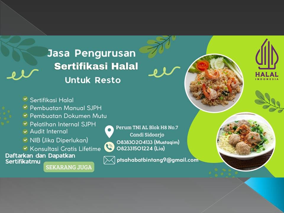 WA:083830204133 Perizinan Terbaik Halal Resto Kec.Wonoayu,Kab.Sidoarjo - WahyuKusuma - Medium