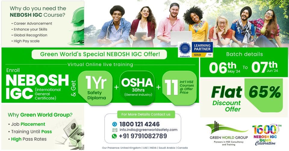 Boost Your Career with NEBOSH IGC: A Global Credential for Safety Professionals | by Greenwgrp ...