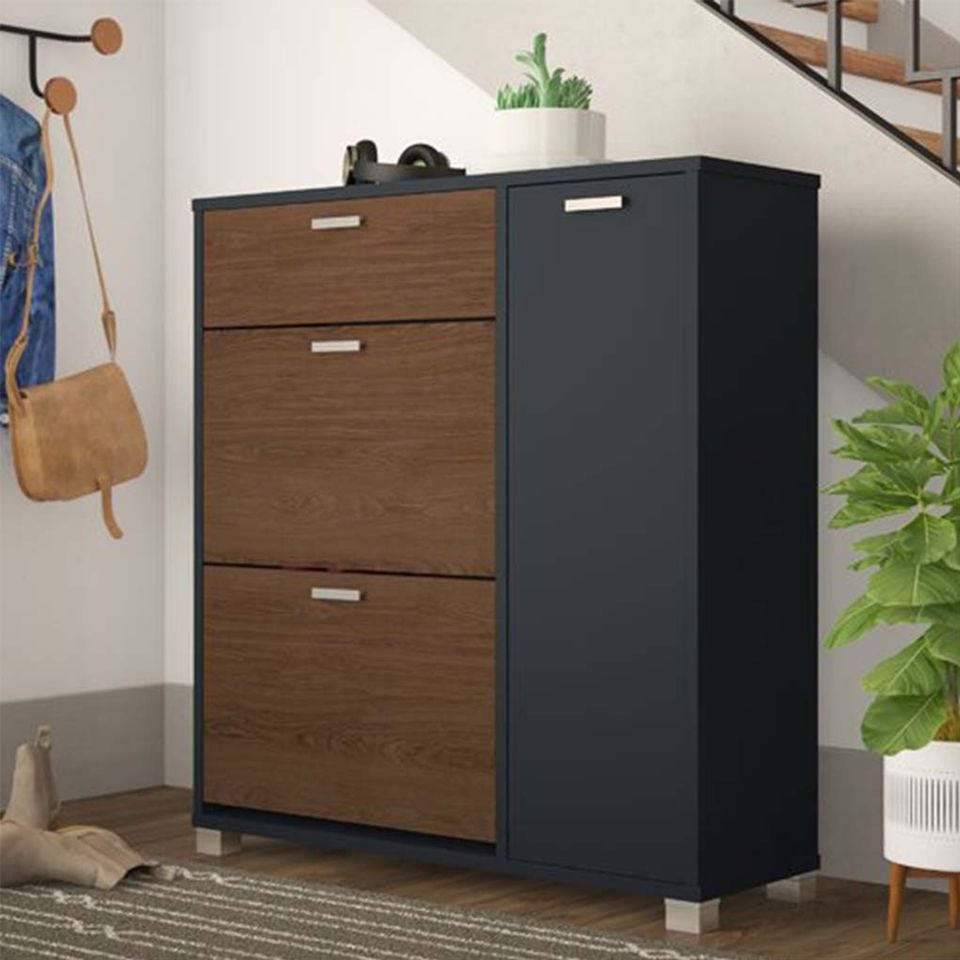 modern black shoe rack - the gamer - Medium