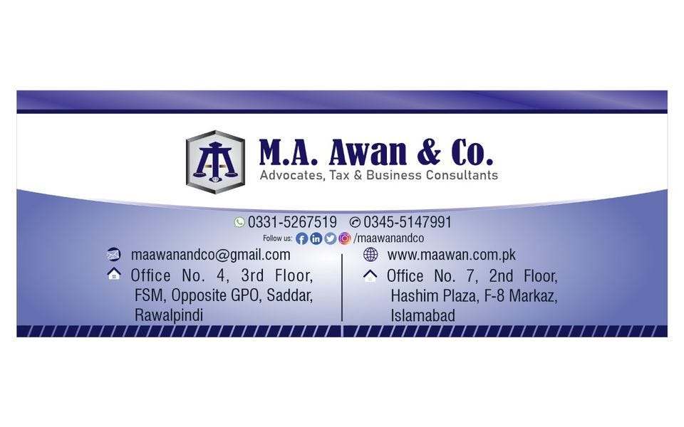 M.A. Awan & Co. Advocates, Tax & Business Comsultants | by M. Aslam ...