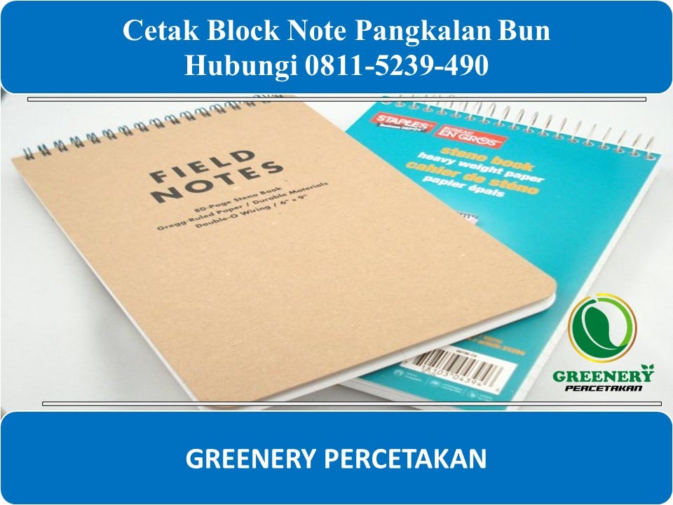 WA 0811–5239–490 Cetak Block Note Pangkalan Bun - AghiefGreenery - Medium