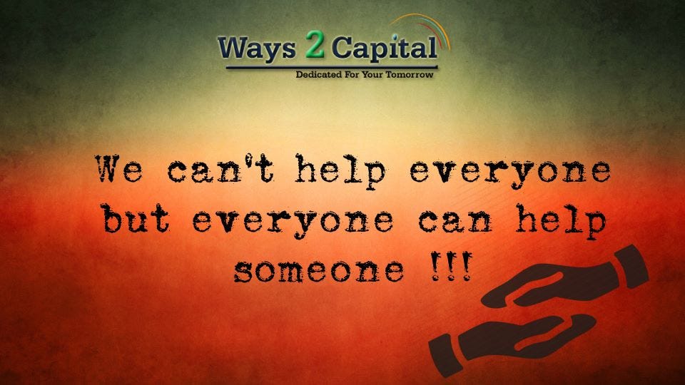 A STORY ABOUT HELPING OTHERS :. A man was driving his car, when he saw ...