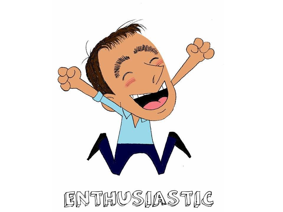 Enthusiastic Cartoon