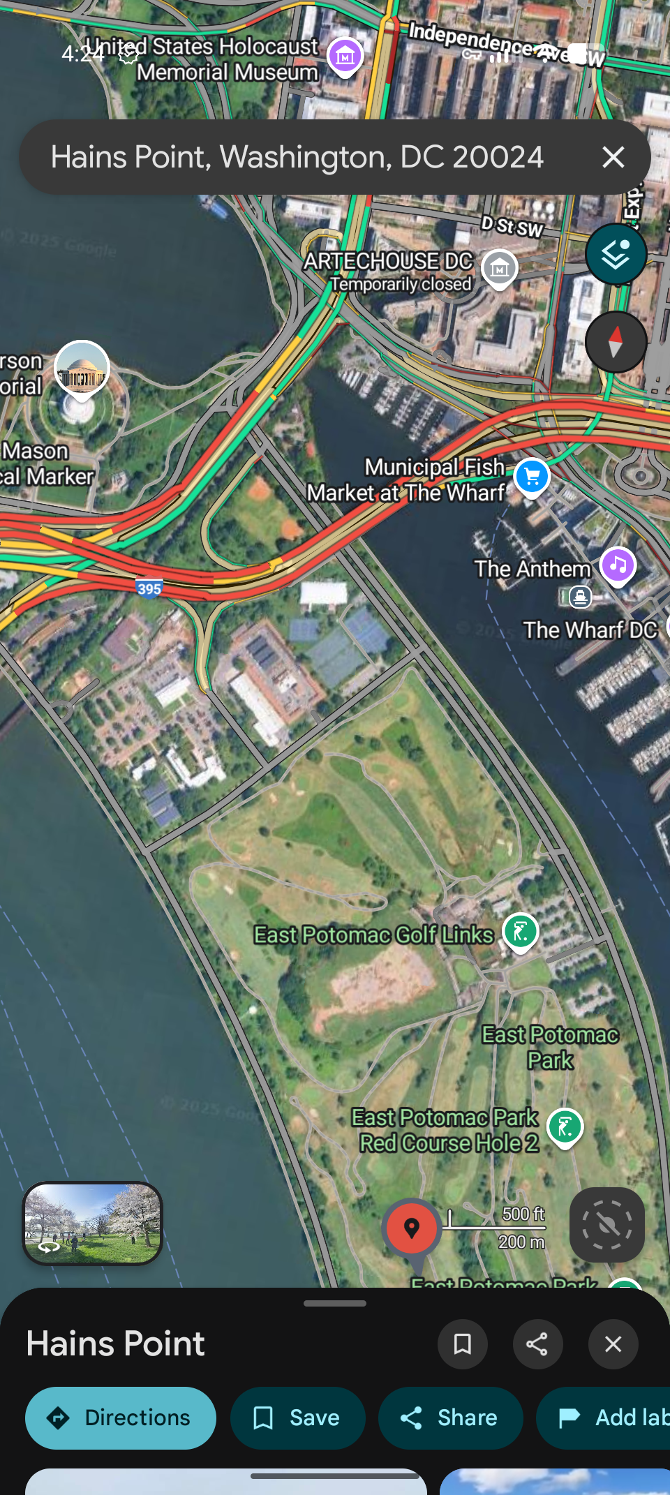 Satellite Images of East Wing Debris at Hains Point | by Marty Kube ...