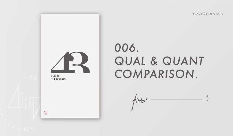 QUAL & QUANT Comparison. People crave in absolute answers, so… | by ...