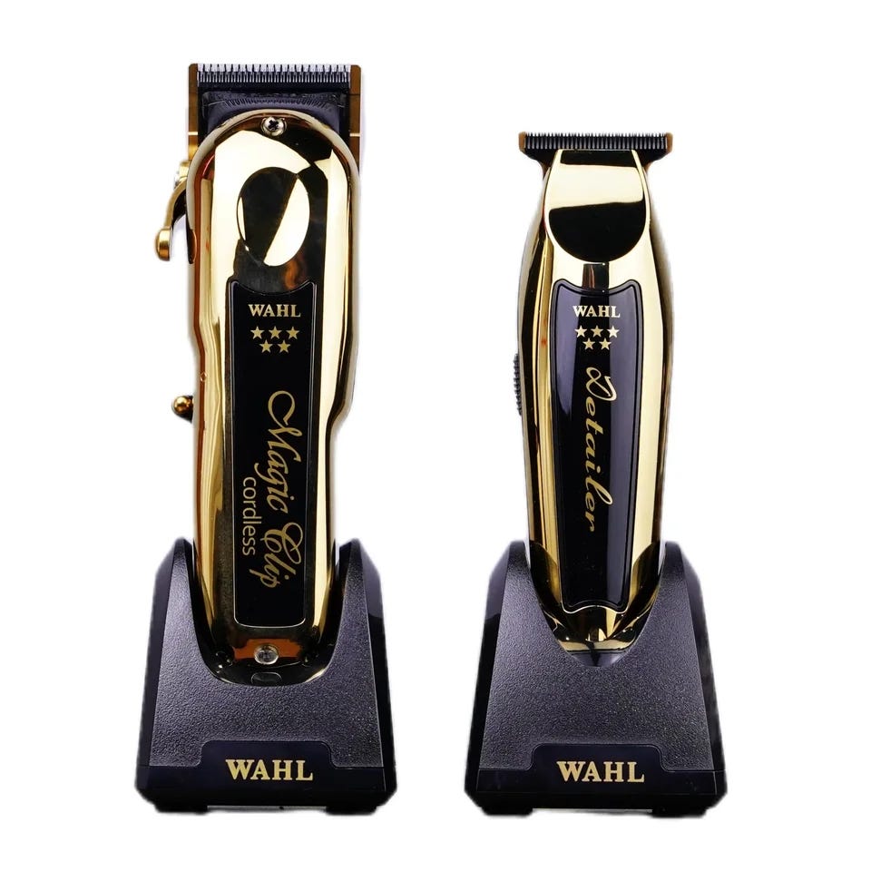 WAHL8148 Gold’s Latest Electric Pusher Oil Head Barber Professional ...
