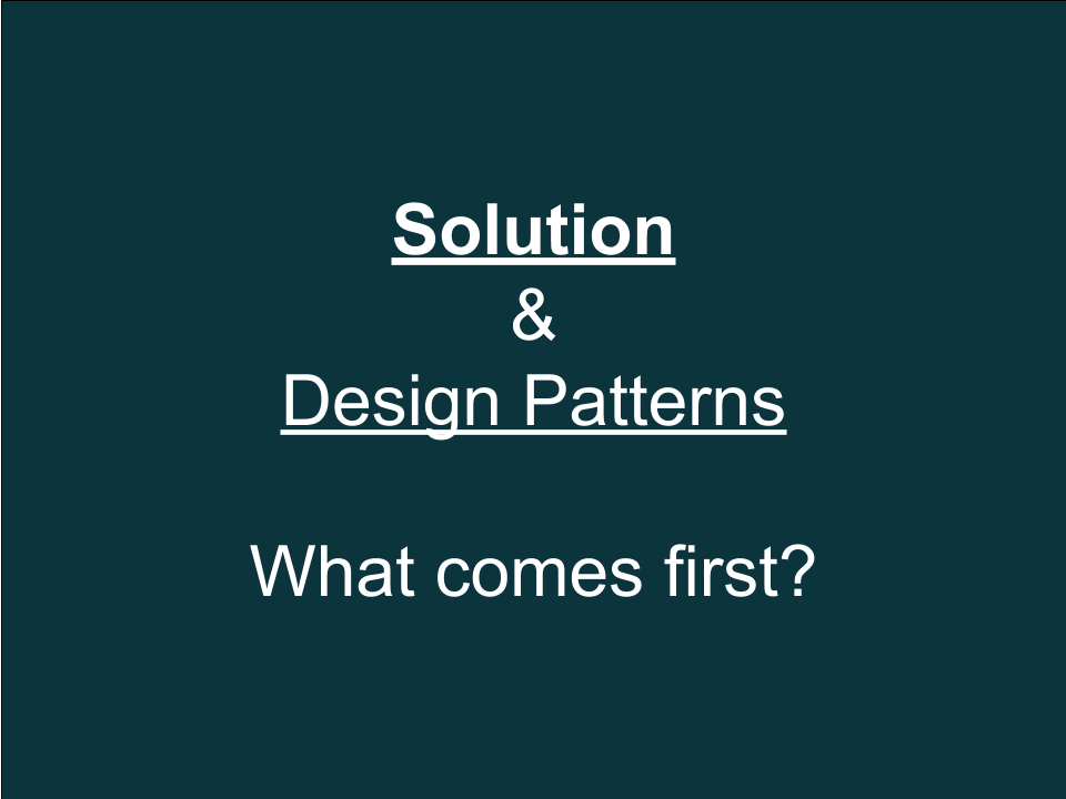 Figure out a solution before you open a book of design patterns — Quick ...