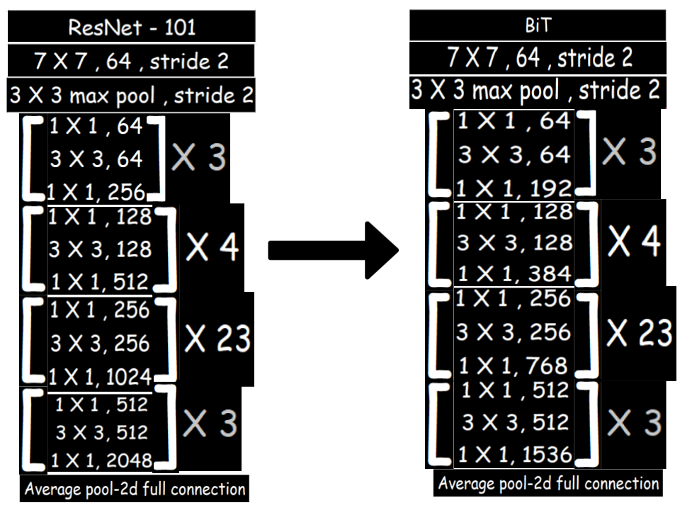 Enhance learning by Transfering ResNet Architecture into Big Transform ...