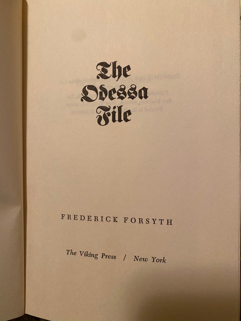 The Odessa File-Frederick Forsyth: A Book Review | by Arpad Nagy | The ...