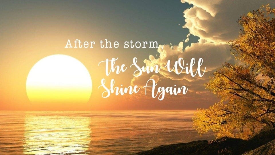The sun emerges and offers hope after a challenge Casting its warm rays ...