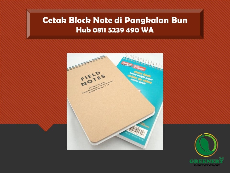 WA 0811 5239 490 Cetak Block Note di Pangkalan Bun | by Alzagreenery ...