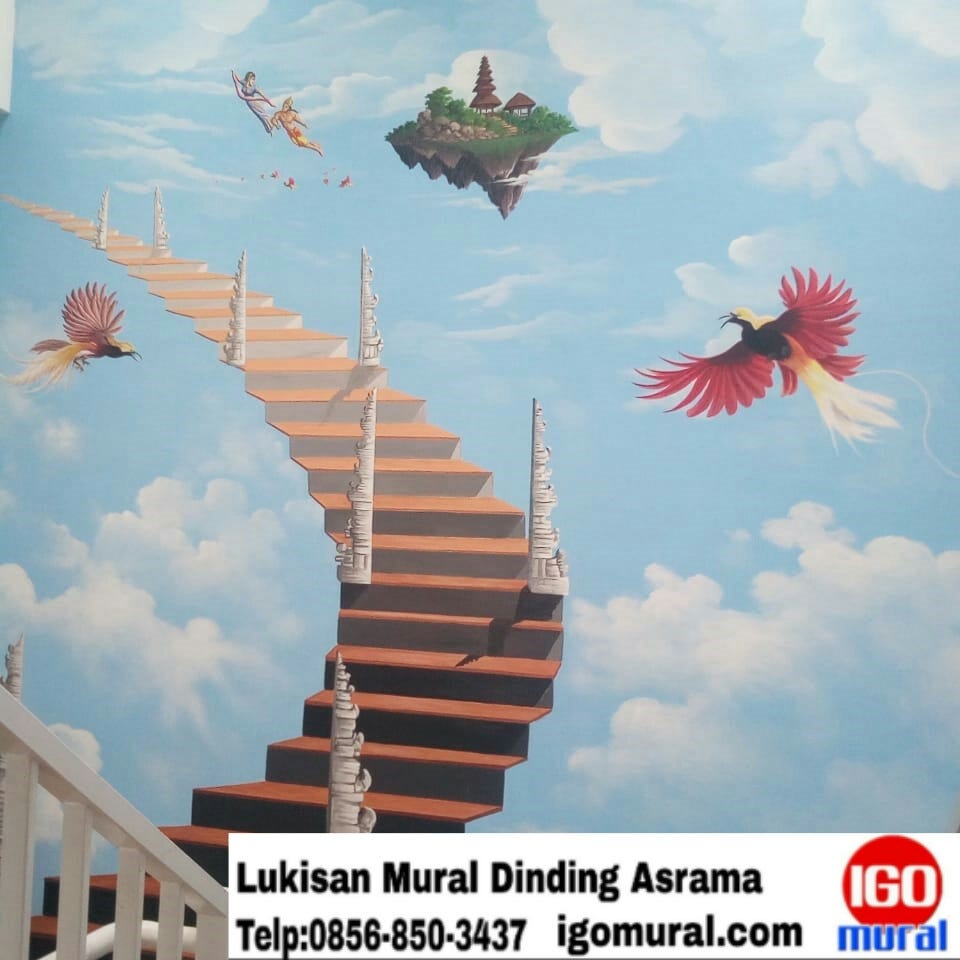 0856–850–3437 Jasa Lukisan Dinding Mural Hitam Putih Surabaya Igo Mural ...