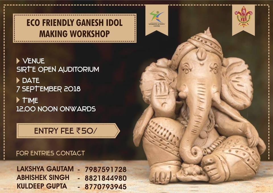 Eco Friendly Ganesha Idol Making Competition SIRT, Top Engineering ...