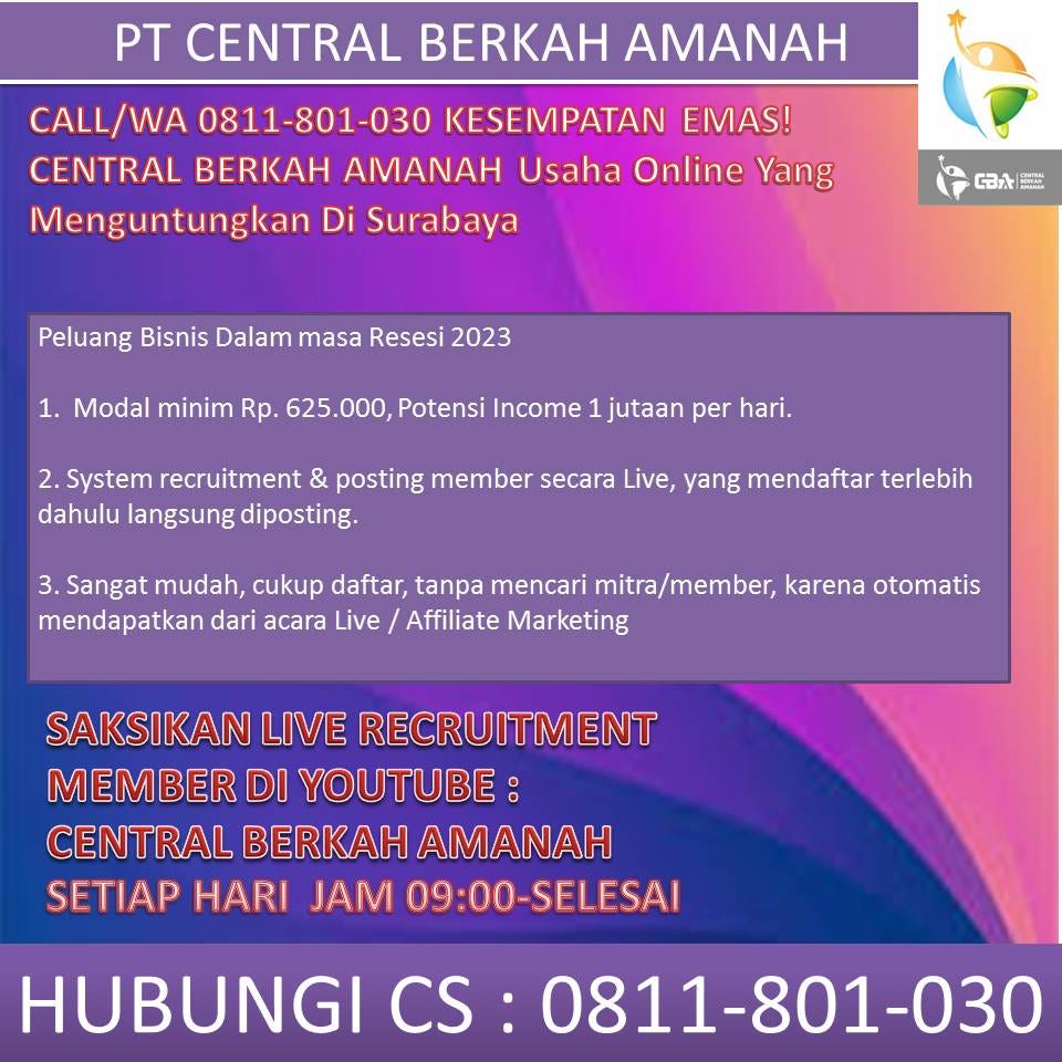 CENTRAL BERKAH AMANAH — CALL/WA 0811–801–030 Peluang Usaha Masa Pandemi Di Surabaya | by Central ...