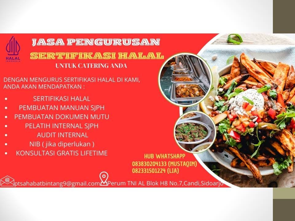 WA 083830204133 PERIZINAN TERBAIK HALAL CATERING KEC.TULANGAN,SIDOARJO - Fathul8 - Medium