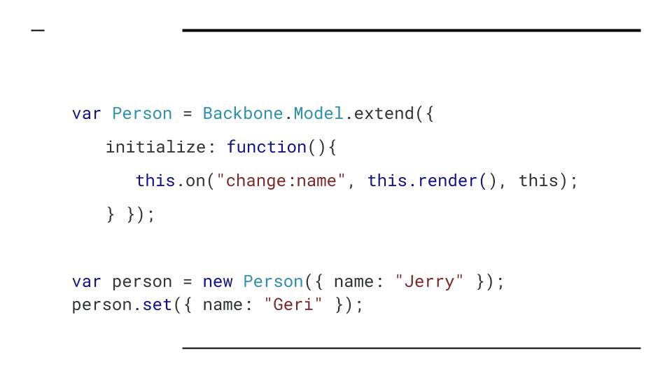 Backbone: Getters And Setters. In JavaScript, Models are the heart and ...