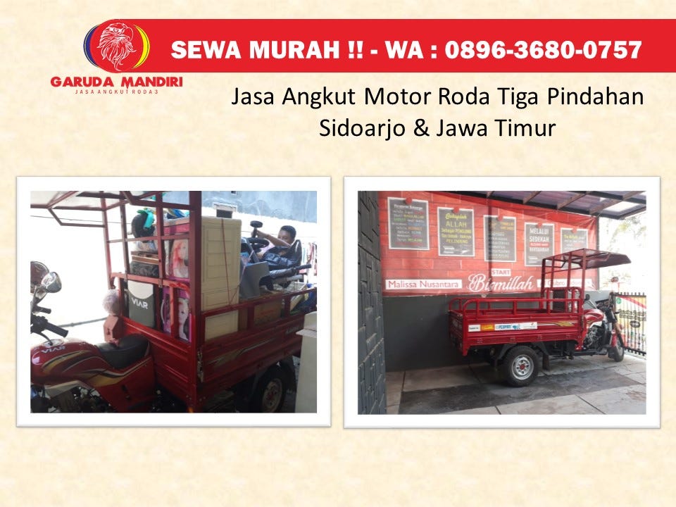 SEWA MURAH !! — WA : 0896–3680–0757 (TRI)Harga Sewa Motor Roda Tiga ...