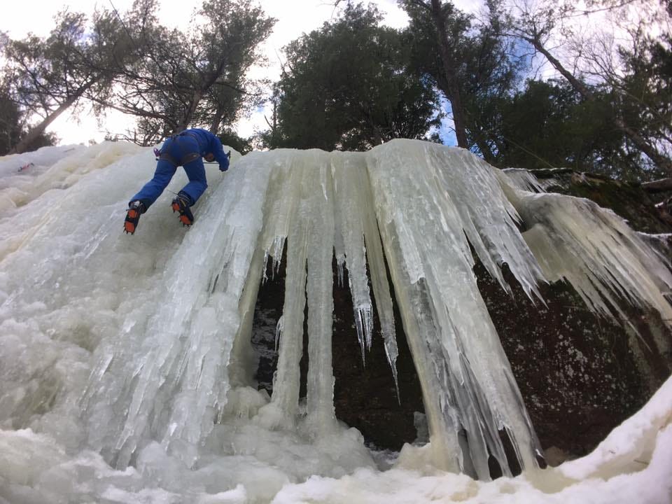 Ice Climbing the first time. I’ve been climbing for 7 years, this is ...