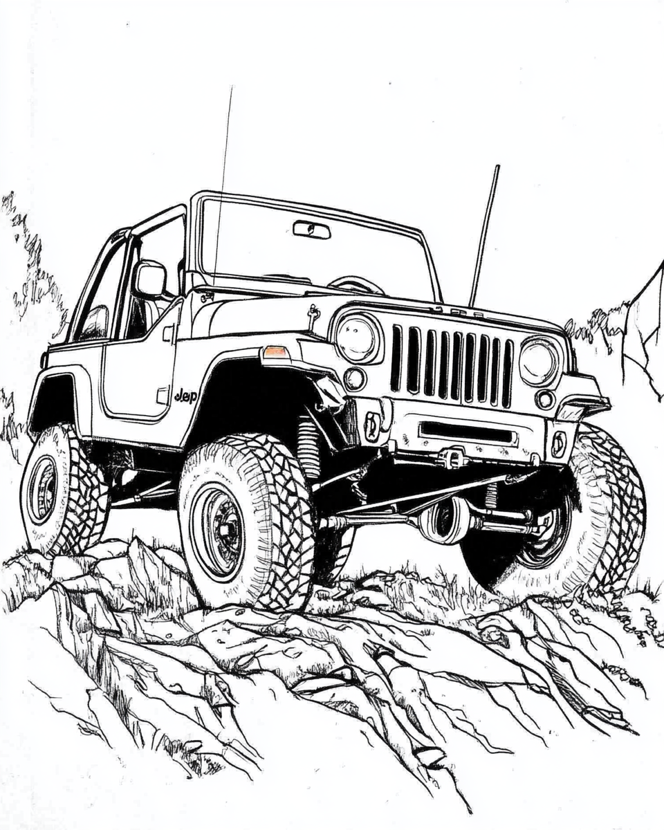 Jeep Coloring Pages — Free Fun and Creativity for Kids | by Storiespub ...