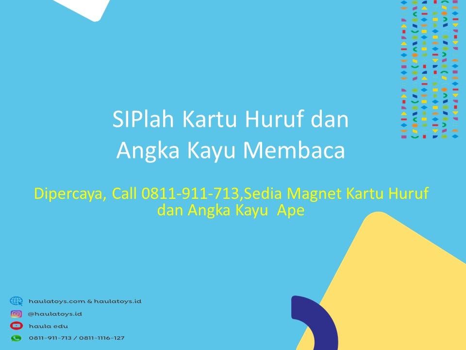 Dipercaya, Call 0811–911–713,Sedia Magnet Kartu Huruf dan Angka Kayu ...