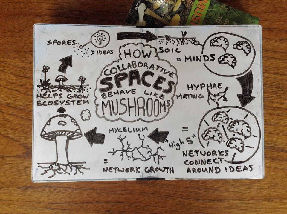 On Mushrooms and Makerspaces. Collaborative spaces go by many names ...