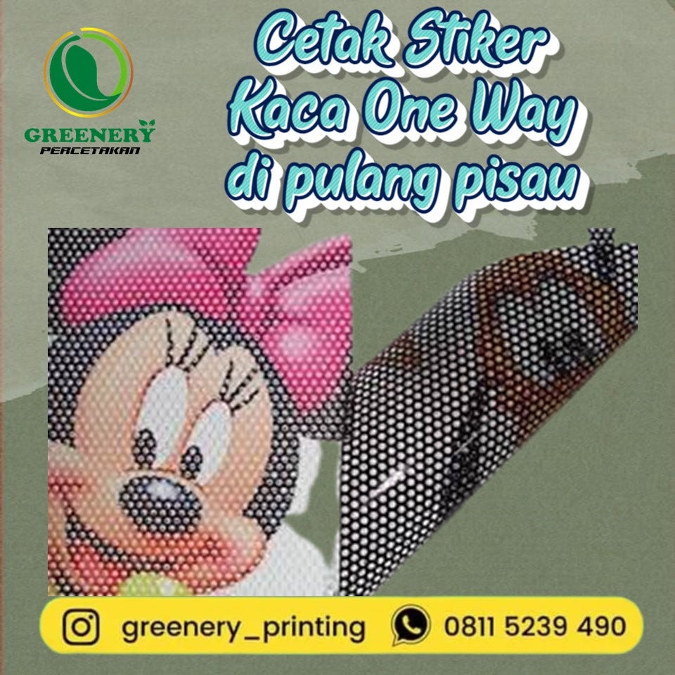 Cetak Stiker Kaca One Way di pulang pisau hub WA 0811 5239 490 | by ...