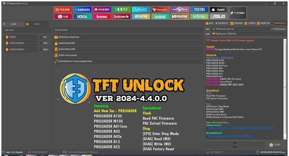 TFT Unlock Tools V2024–4.4.0.0 Setup Update 2024 Download - GSM SANJOY ...