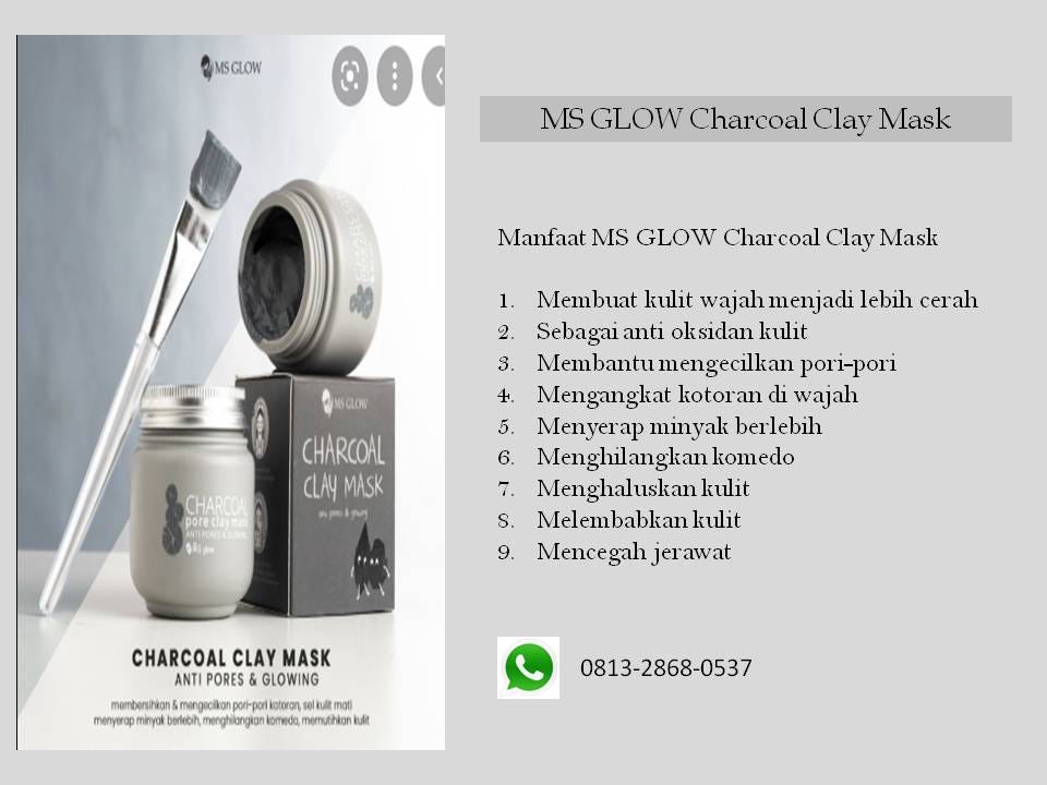DIJAMIN ORI!!, Hub 0813–2868–0537, Ms Glow Charcoal Clay Mask, Ms Glow ...