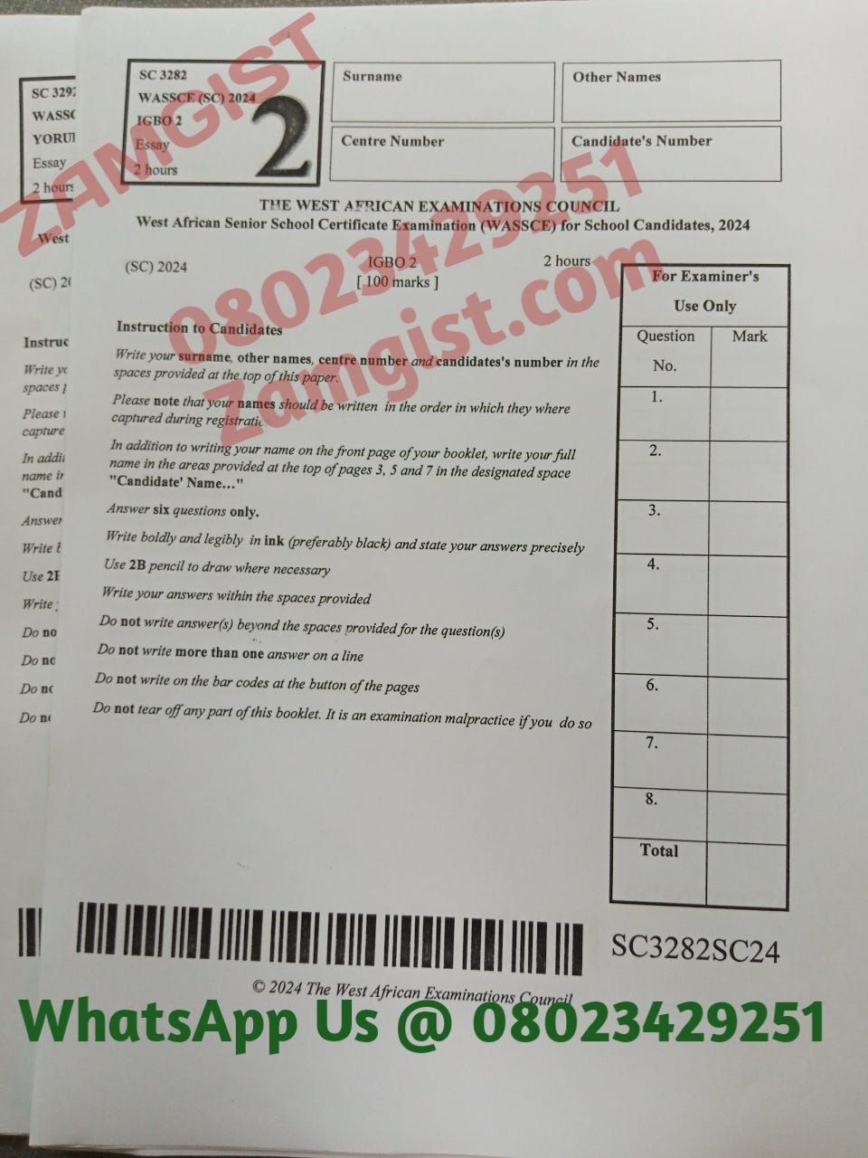 WAEC Igbo 2024/2025 Expo Questions And Answers | by BESTEXAMHUB | Medium