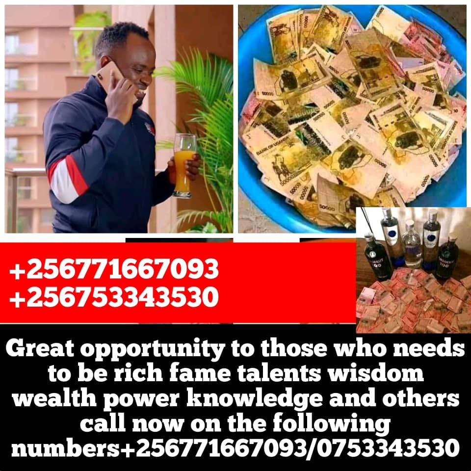 Great opportunity to those who needs to be rich fame talents wisdom ...