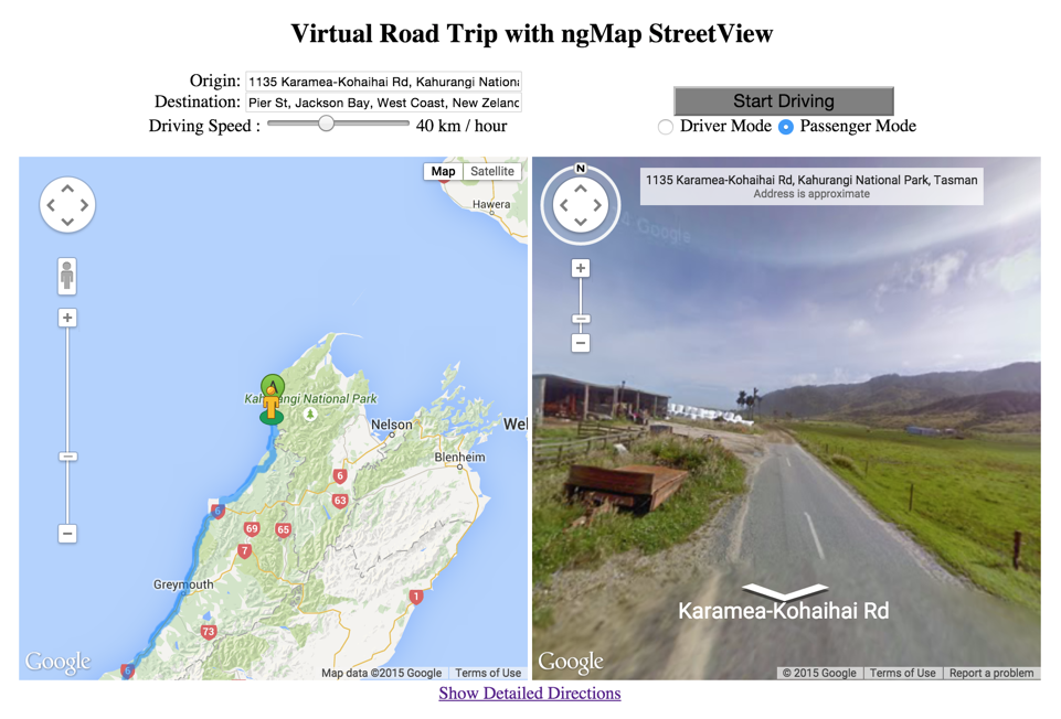 Virtual Road Trip With ng-map. Question: Is it possible to auto-play ...