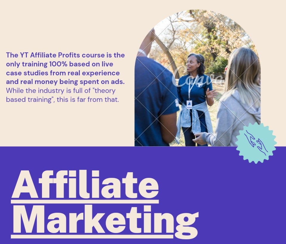 The YT Affiliate Profits course is the only training 100% based on live case studies from real ...