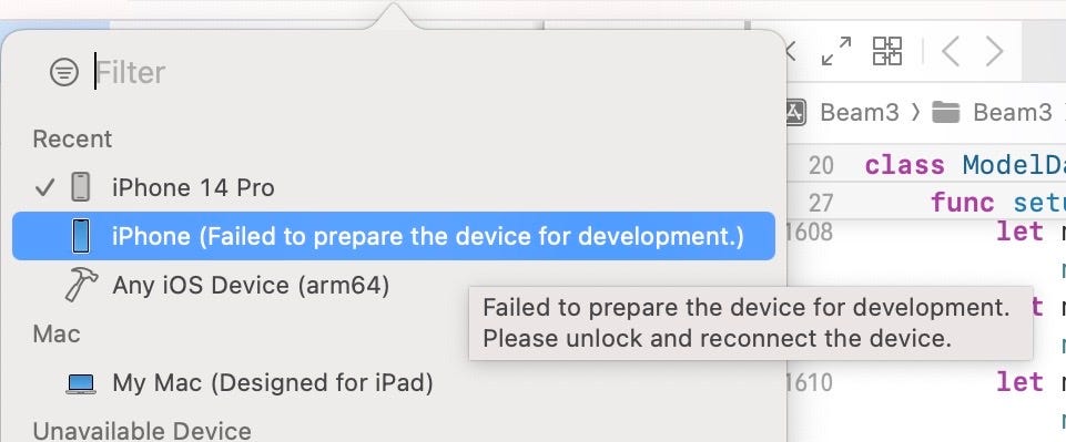 iPhone failed to prepare the device for development. | by Shoaib Khazer | Sep, 2023 | Medium