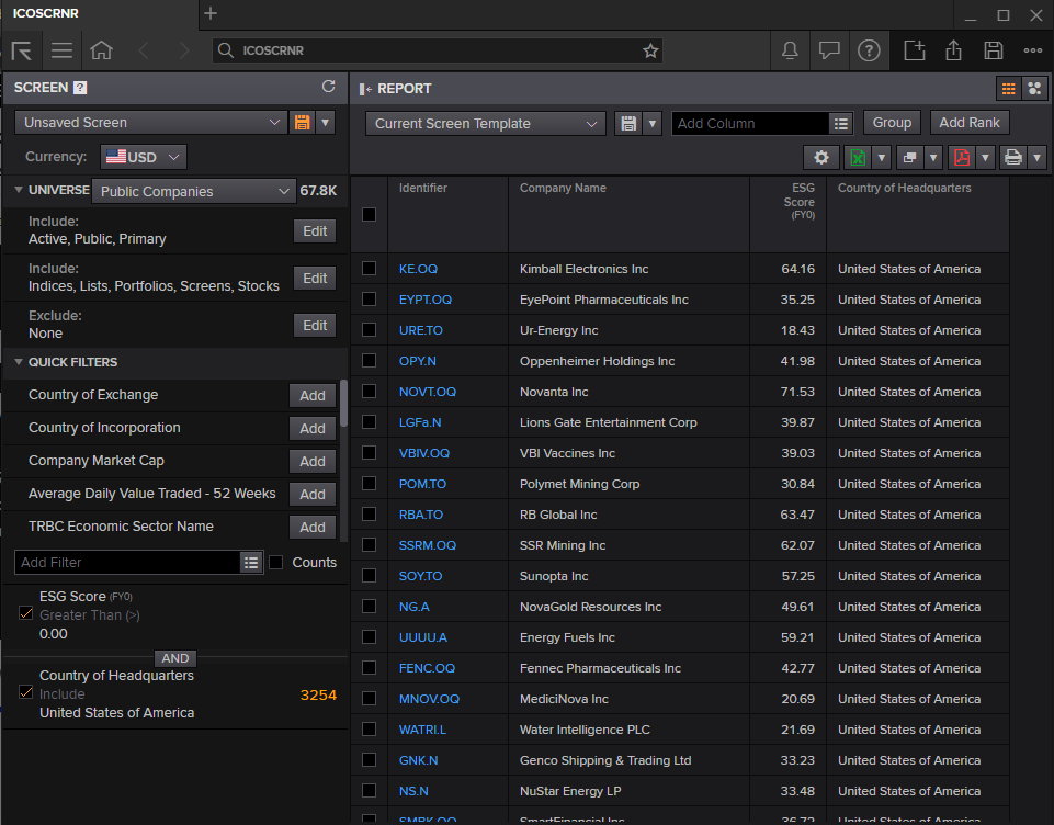 Dataquery — a syntax builder for screening with Eikon Data API | by Jonathan Legrand | LSEG ...