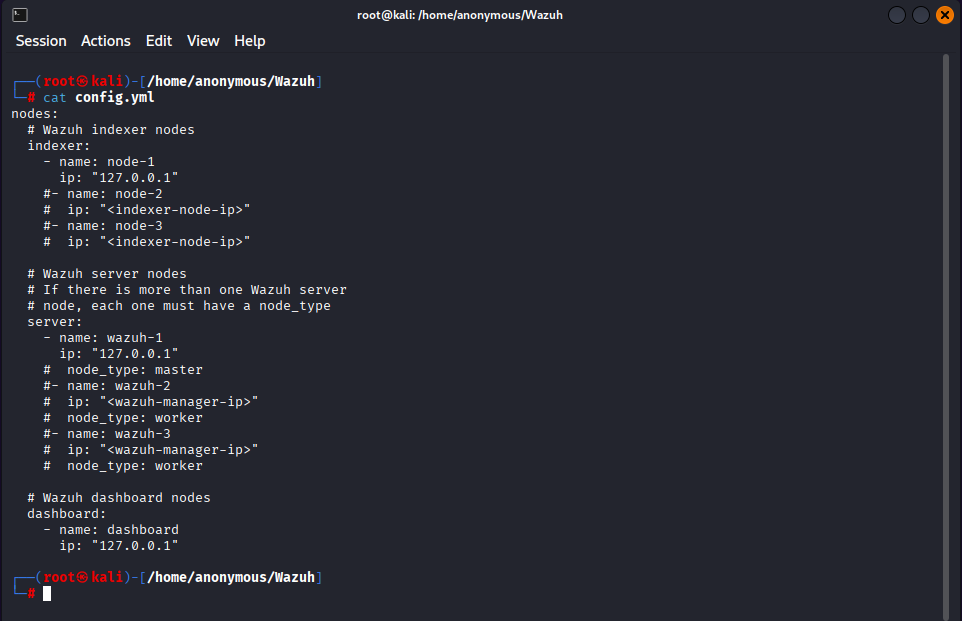 Installing the Wazuh indexer, server, and dashboard step by step, then ...