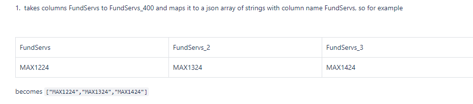 Dataflow expressions- 1. convert multiple columns with certain name patterns into single array 2 ...