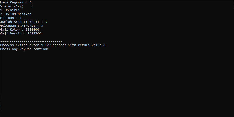 Sistem Penggajian Karyawan Dalam Bahasa C++ - Anas Hidayat - Medium