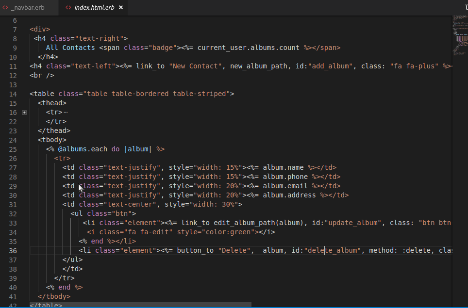 Ruby on Rails + Javascript — Contact App | by Fleurimond Keren-Happuc ...