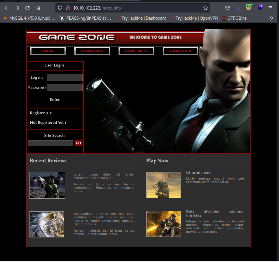 TryHackMe Game Zone Write-up. Competence used: SQL Injection and… | by Alexandra S. | Medium